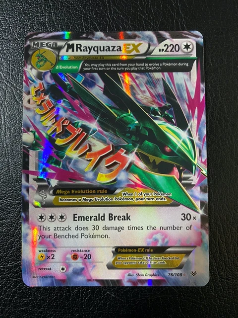 POKEMON CARD XY Roaring Skies Mega Rayquaza EX Rare Holo Pokemon Card ...