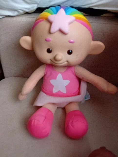 RARE CLOUD BABIES CBeebies Rainbow Singing Light Up Baby Baba Pink 7 ...