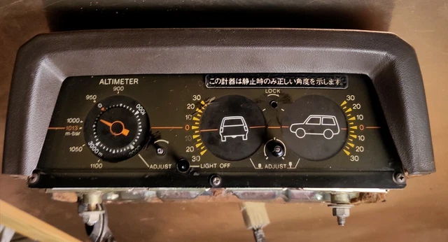 TOYOTA LAND CRUISER 70 Series 4Runner Altimeter Inclinometer JDM Brown ...