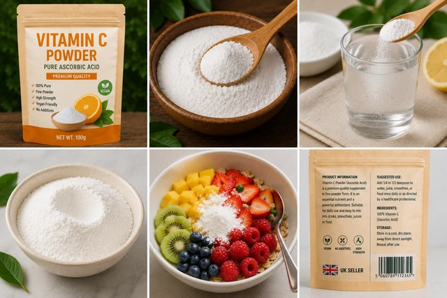 VITAMIN C POWDER Pure Ascorbic Acid UK Seller £15.99 - PicClick UK