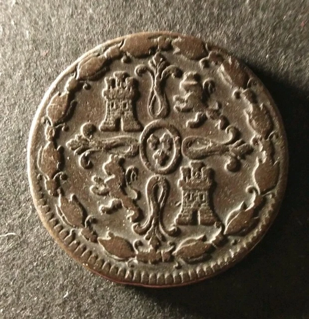 1824 SPAIN 8 Maravedis Copper Coin Ferdinand VII £6.95 - PicClick UK