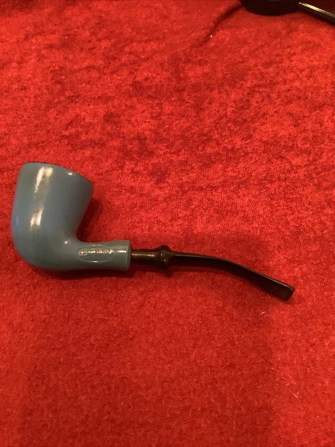 VTG THE SMOKE Glossy Blue Tobacco Smoking Estate Pipe $20.00 - PicClick