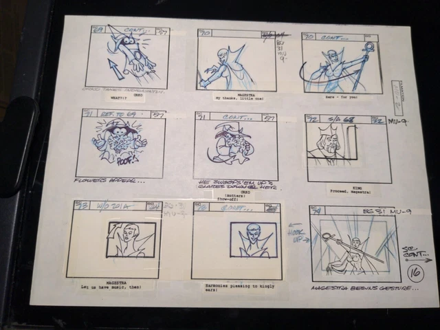 HE-MAN ANIMATION CELS ART FILMATION SKELETOR ART She-Ra STORYBOARDS 80s ...