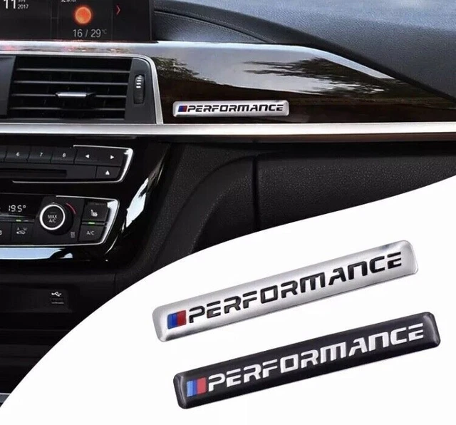 2X FÜR BMW M Performance Emblem Aufkleber Schriftzug Aluminium ...