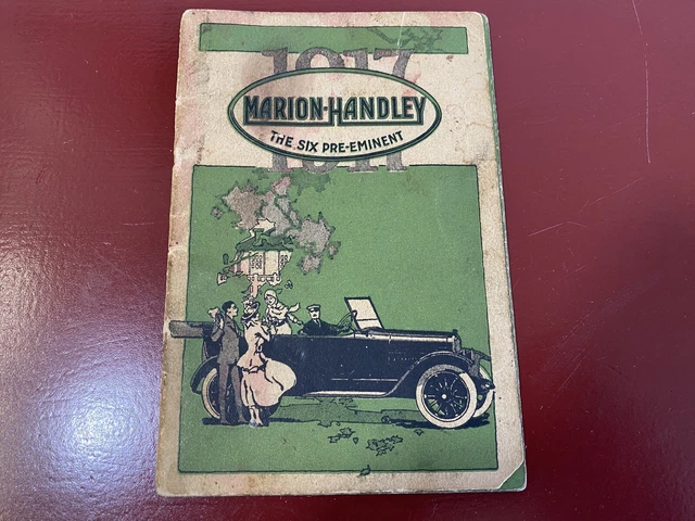 1917 TRÈS RARE Brochure Modèle Marion-Handley « The Six Pre-Eminent ...