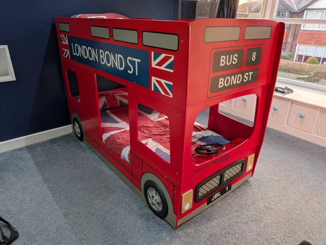 JULIAN BOWEN DOUBLE Decker London Bus Bunk BED, Full Size Single Bed ...