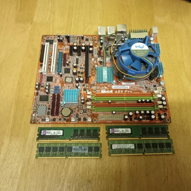 ABIT AB9 PRO, LGA 775/Socket T, Intel Motherboard. complete with 4 x 1GB ram £26.68 - PicClick UK