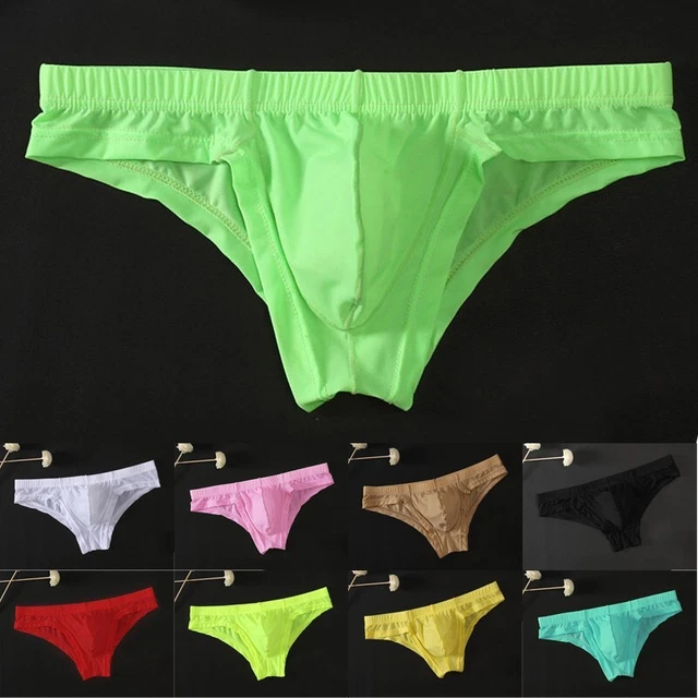 SLIPS TRANSPARENTS NOIRS taille basse pour hommes avec poche bombée ...