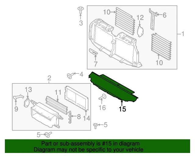 NEW OEM FORD Radiator Lower Air Deflector HL3Z-8327-A F-150 Raptor 3.5L ...