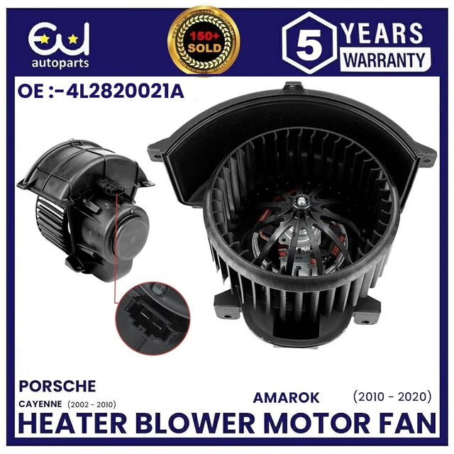 NEW HEATER BLOWER Motor Fan For Porsche Cayenne 4L2820021A 4L2820021B ...