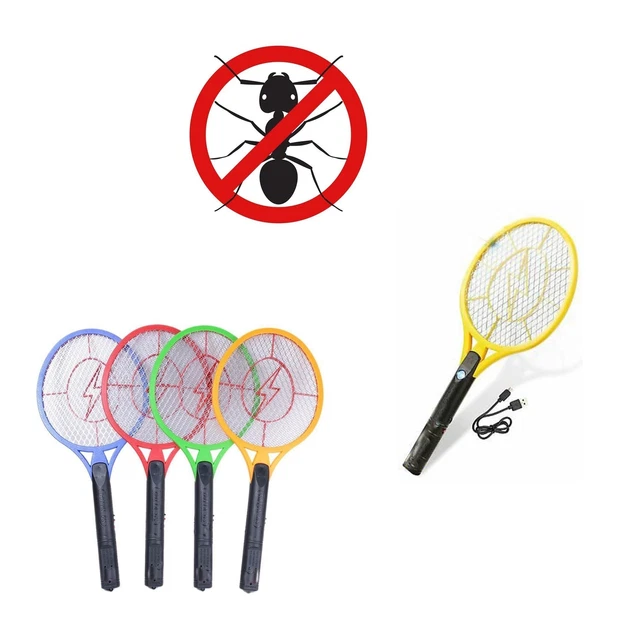 INSECT SWATTER RACKET Bat Style USB Electric Insect Killer Racket Bat ...