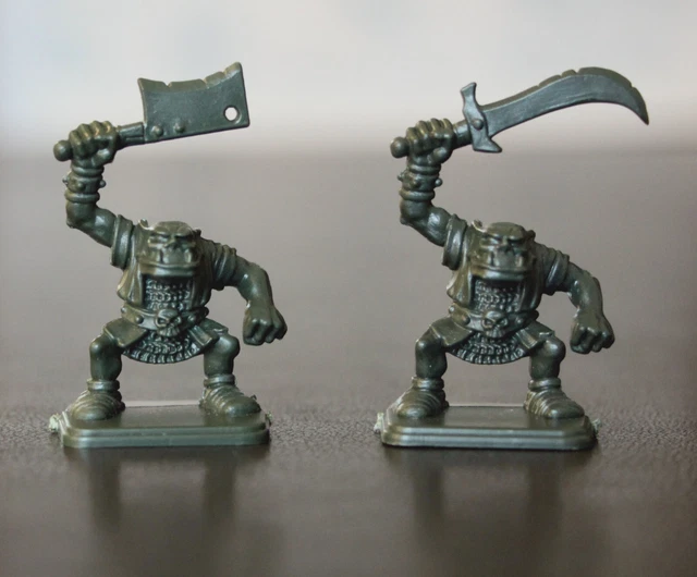 HEROQUEST FIGURINE ORC x2 - ork miniature MB GAMES WORKSHOP original ...