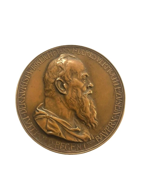 BAYERN BR-MEDAILLE 1904 Prinzregent Luitpold Spruchmedaille Adam und ...