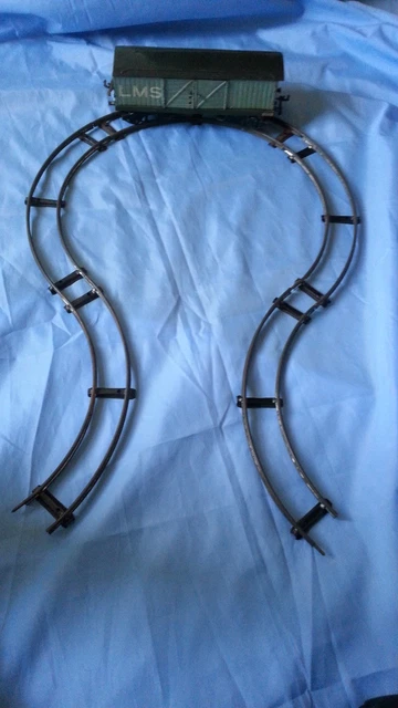 RARE VINTAGE METAL LMS Hornby Series O gauge wagon with tracks £29.82 ...