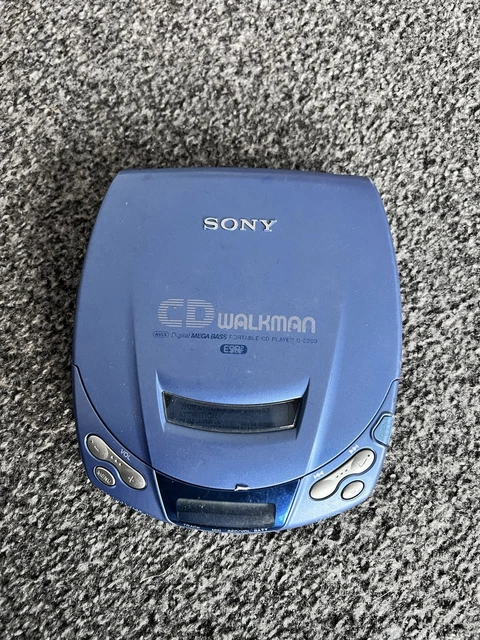 SONY WALKMAN DISCMAN ESP2 Portable CD Player Model D-E200 Blue Vintage ...