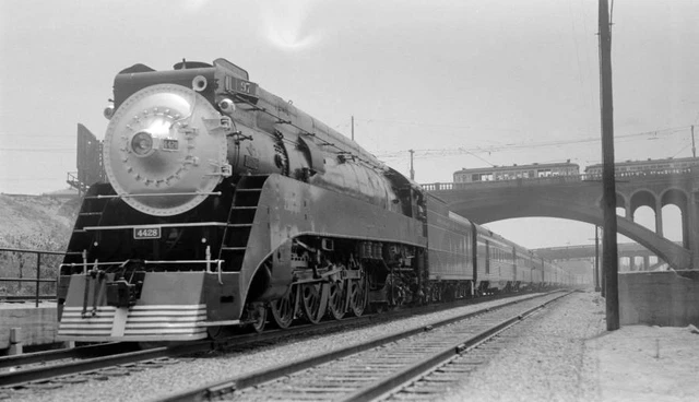 SP SOUTHERN PACIFIC Railroad Train, Engine No 4428, Type 4-8-4 Old ...