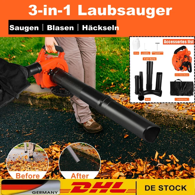 3IN1 30CC BENZIN Laubbläser Laubsauger Bläser Sauger Häcksler Gebläse 2-Takt EUR 128,99 ...