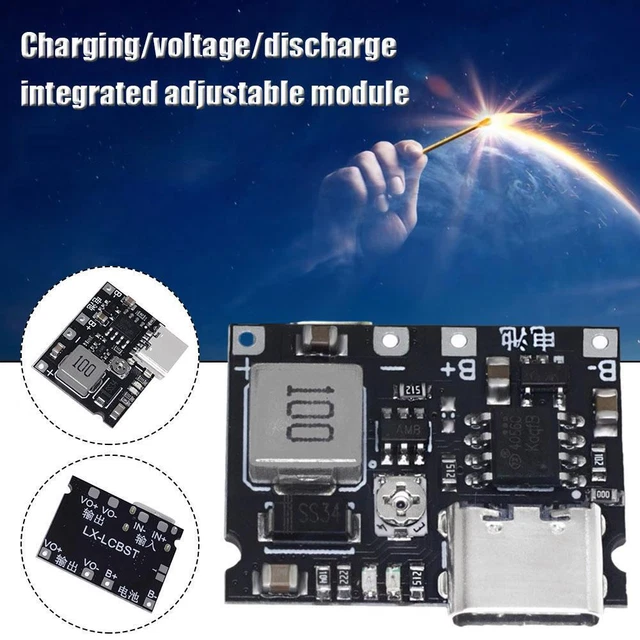 TP4056 18650 LITHIUM Battery Charger Type C Micro USB Board-5V Charging ...