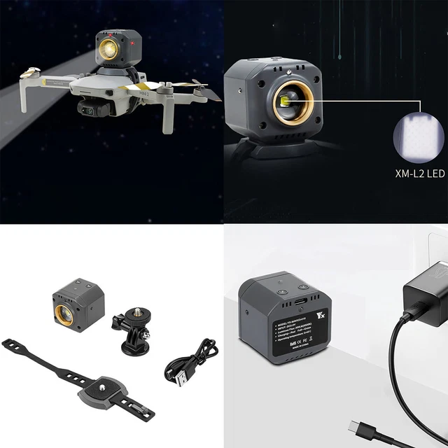 FOR DJI MINI3 Pro/MINI 2/MAVIC AIR Drone LED Searchlight Night Flight ...