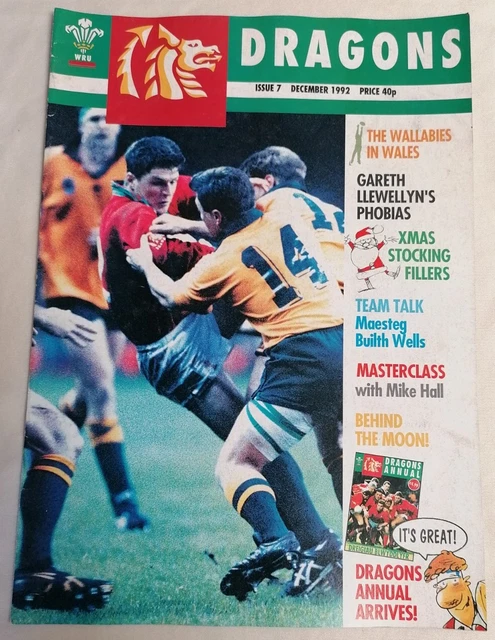 MAGAZINE - WALES Rugby Union Welsh Dragons Magazine Issue 7 November ...