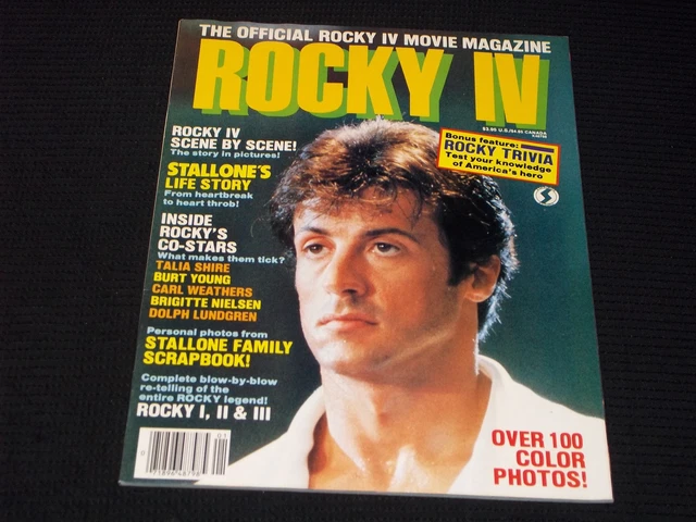 1985 ROCKY IV Magazine - Sylvester Stallone Front Cover - E 13837 £39. ...