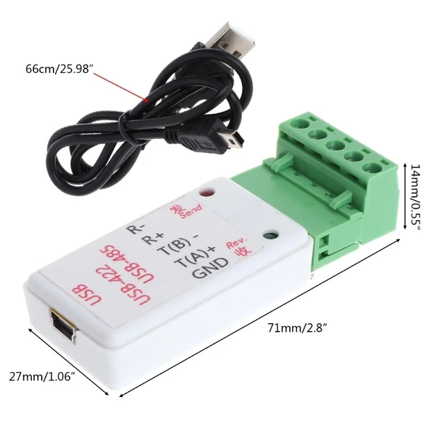 CH340B USB TO RS485 RS422 Serial Communication Module Converter Adapter ...