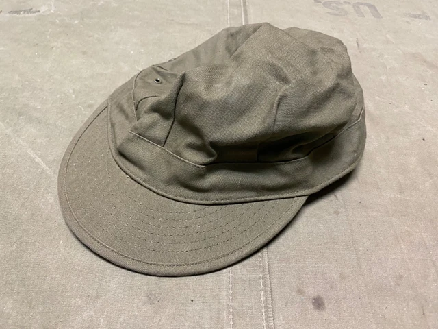 WWII US ARMY Dark Green Summer Hbt Field Hat Cap-Large $35.96 - PicClick