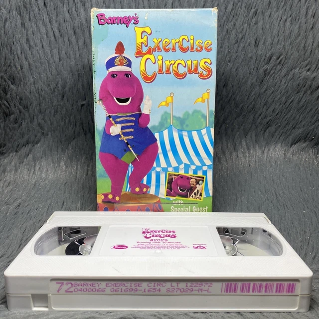 BARNEY’S EXERCISE CIRCUS VHS 1998 Tape Sing Along Songs PBS Kids Rare ...