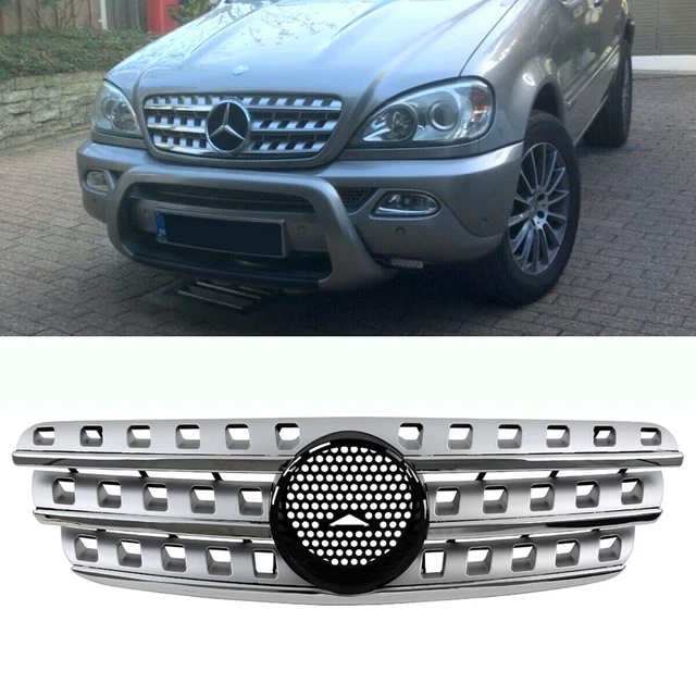 MERCEDES CLASSE-ML W163 Grille calandre noir argenté Grille Look W164 ...