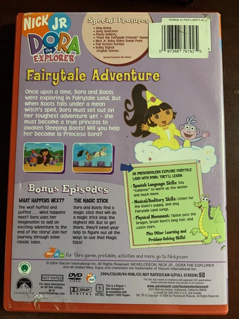 DORA THE EXPLORER - Doras Fairytale Adventure (DVD, 2004, Checkpoint ...