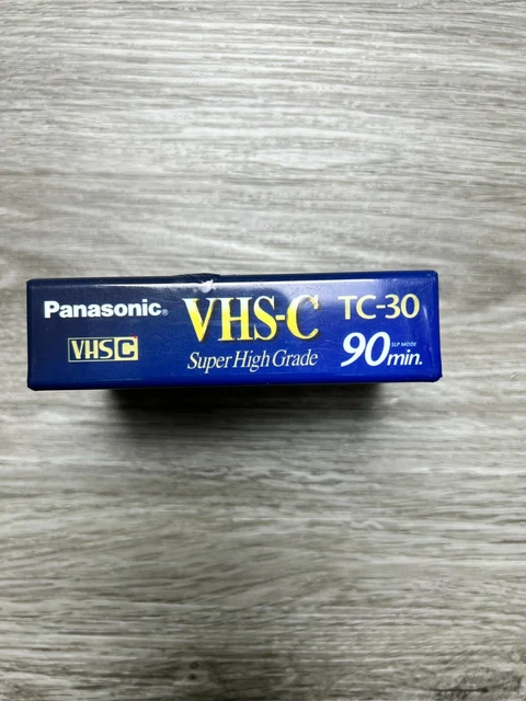 PANASONIC NEW VHS-C TC-30 Tape Cassette 90min Super High Grade VHSC NV ...
