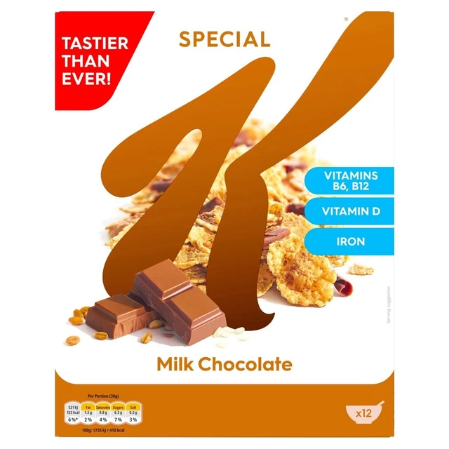 KELLOGGS SPECIAL K Milk Chocolate Breakfast Cereal 360G £5.99 - PicClick UK