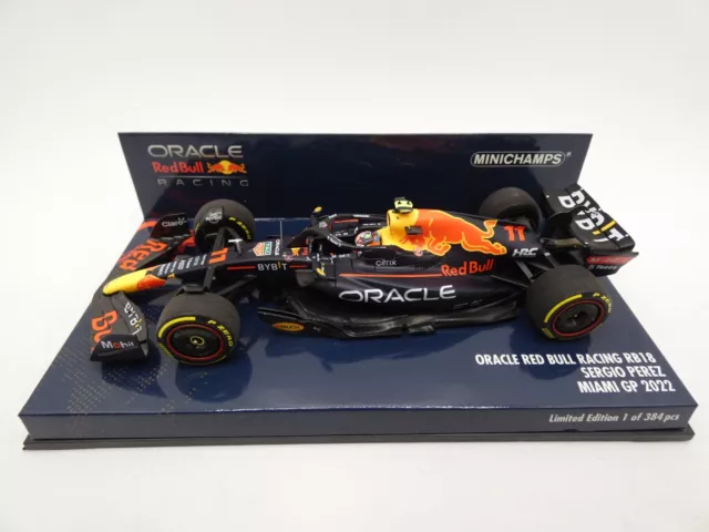 ORACLE RED BULL Racing RB18 Sergio Perez #11 Miami GP 2022 Minichamps 1 ... ORACLE RED BULL Racing RB18 Sergio Perez #11 Miami GP 2022 Minichamps 1 ...
