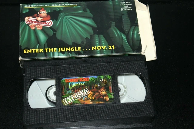 DONKEY KONG COUNTRY Exposed SNES Promo VHS Tape Video VCR Super ...