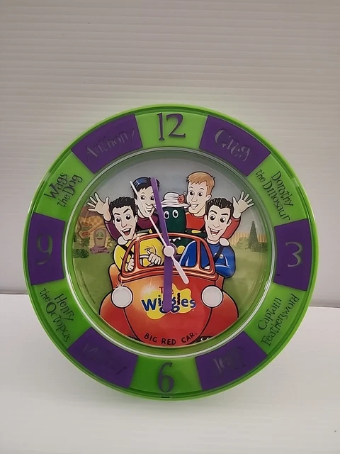 THE WIGGLES BIG Red Car Clock Playworks. VGUC, Works! Rare. Vintage $39 ...