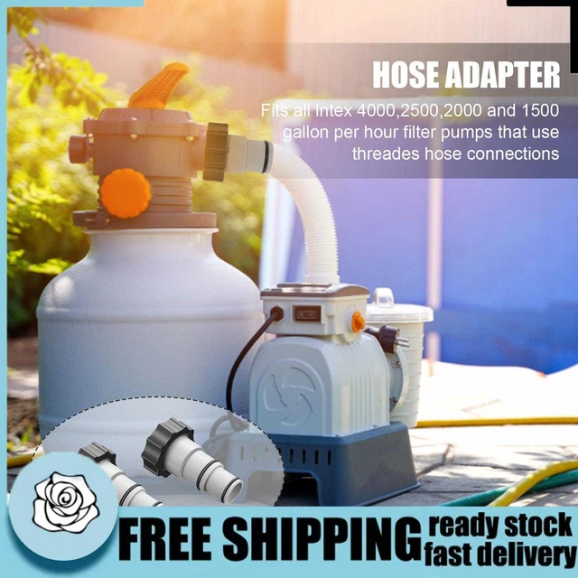 HOSE CONVERSION ADAPTER for INTEX Filter Pump Ports - Reusable Hose ...