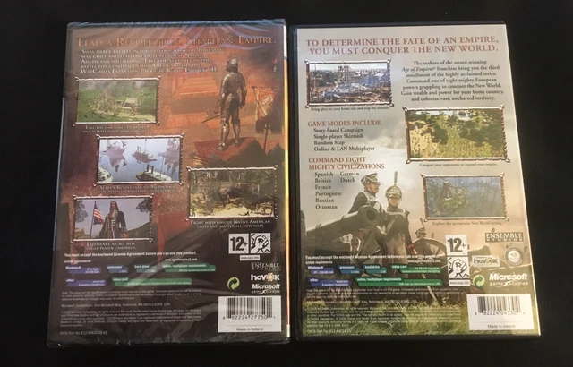 AGE OF EMPIRES III PC Game, Inserts & Code + War Chiefs Exp Pack New ...