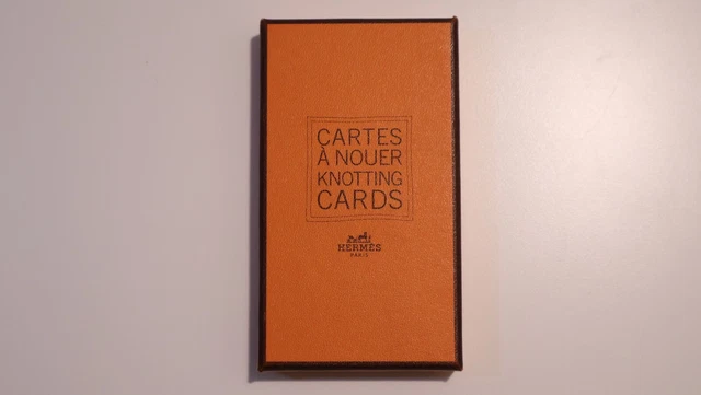 VINTAGE CARRÉ HERMÈS Cartes à Nouer Knotting Cards Cadeaux VIP Orange ...