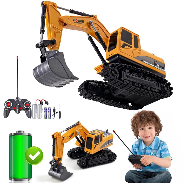 6 CHANNEL RC Diggers Remote Control Digger RC Excavator Kids ...