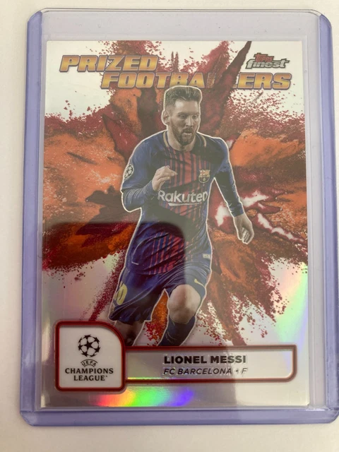 TOPPS FINEST 2025 Lionel Messi Barcelona Prized Footballers Fusion Red ...