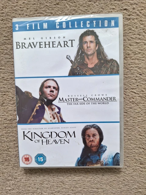BRAVEHEART / MASTER AND COMMANDER / KINGDOM OF HEAVEN Film Triple | UK ...