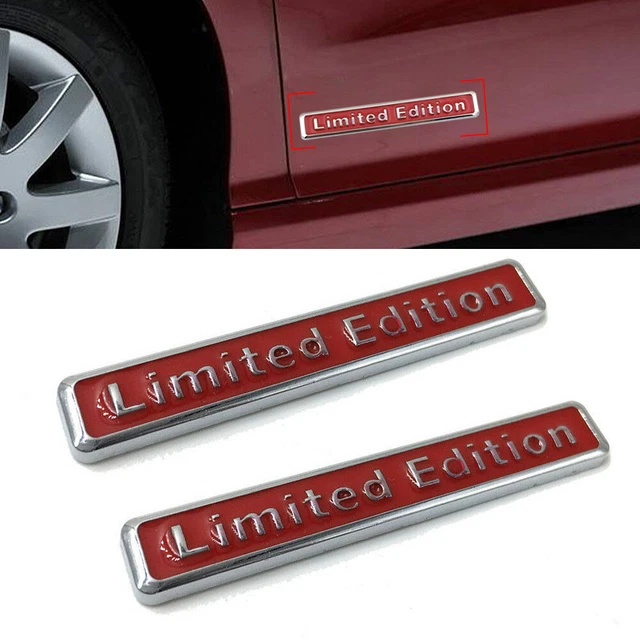 3D METAL RED Limited Edition Logo Car Sticker Badge Emblem Accessories ...