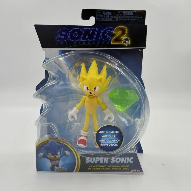 SONIC THE HEDGEHOG 2 Super Sonic with Master Emerald Action Figure Kids ...