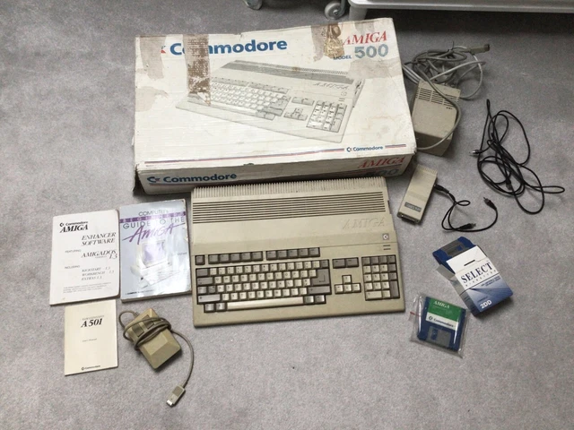 VINTAGE BOXED COMMODORE Amiga 500 Upgraded 1MB RAM - Tested & Working £ ...