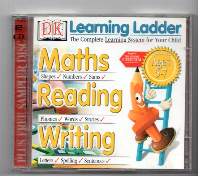 (JW125) DK LEARNING Ladder, Maths Reading Writing - 1999 double CD-ROM EUR 6,95 - PicClick IT
