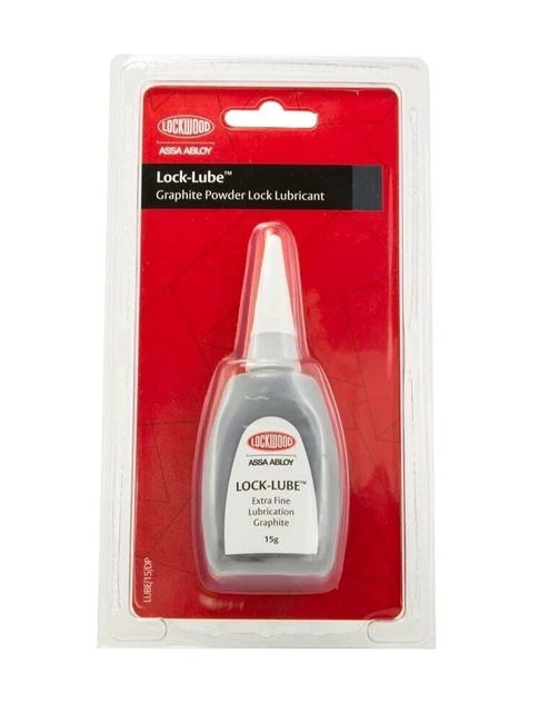 LOCKWOOD LOCK LUBE Graphite Powder 15g Lock Hinge & Latch Dry Lubricant ...