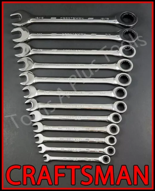 CRAFTSMAN HAND TOOLS 23pc FULL POLISH SAE & METRIC MM Ratcheting Box ...