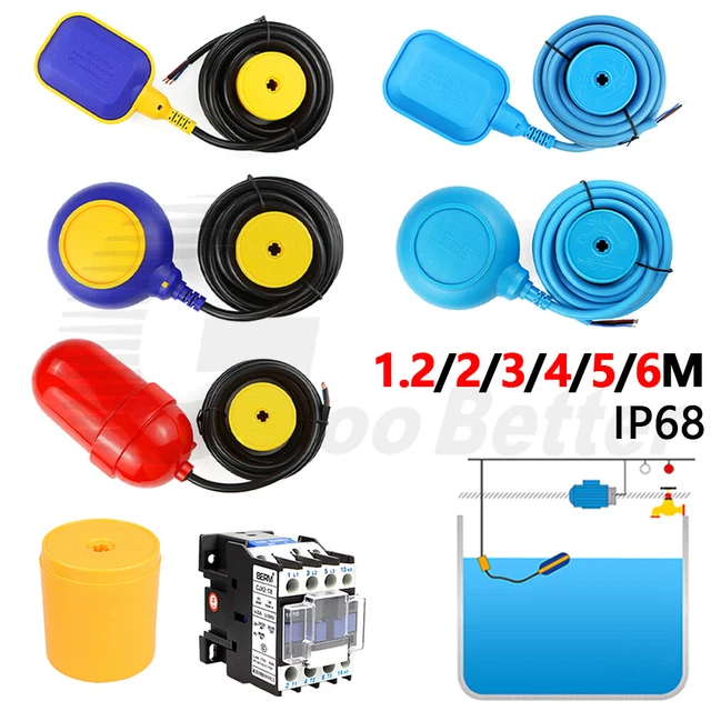 FLOAT SWITCH WATER Level Liquid Sensor Water Tower Tank Pool Pump 1.2M ...
