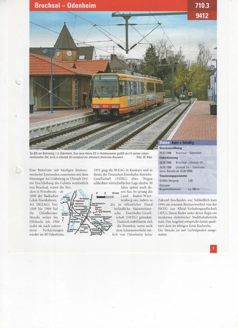 ARCHIV DER DEUTSCHEN Eisenbahnstrecken KBS 710.3 Bruchsal - Odenheim ...