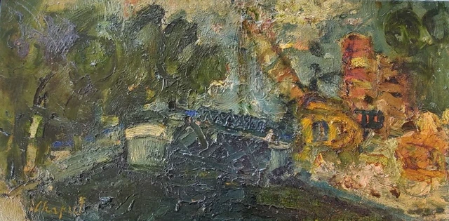 JEAN-PIERRE CHAPUT (1935) HsT 40x80cm Le Port Nle Ecole de Paris Jeune ...